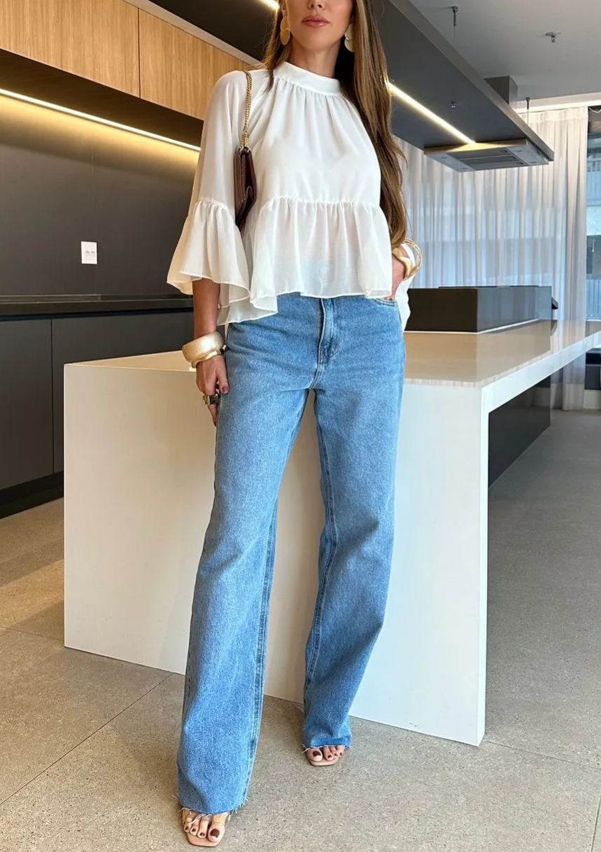 Flow Ruffled Blouse – OnceForYou